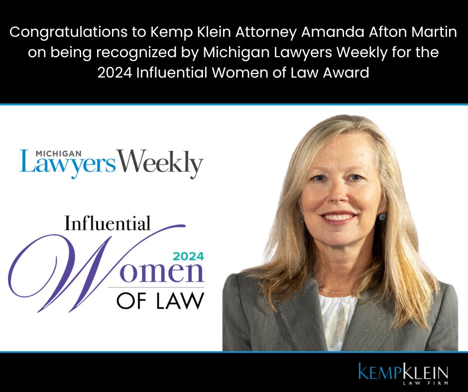 Amanda Afton Martin Recognized by Michigan Lawyers Weekly as one of the ...
