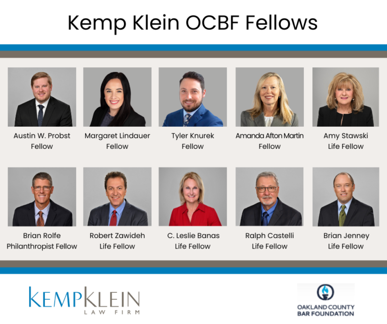 Kemp Klein Attorneys Austin W. Probst, Margaret Lindauer and Tyler ...